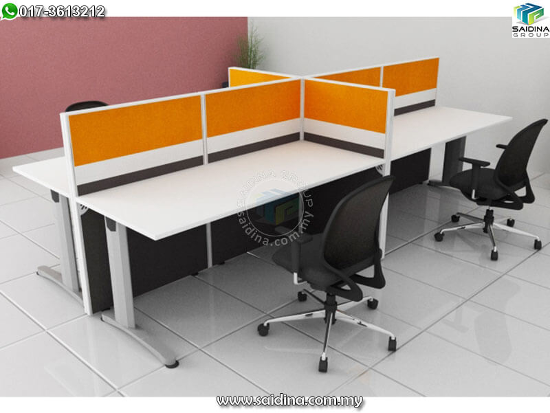 Workstation (4 seater) c/w Rectangular shape table 1500mm x 600mm ...